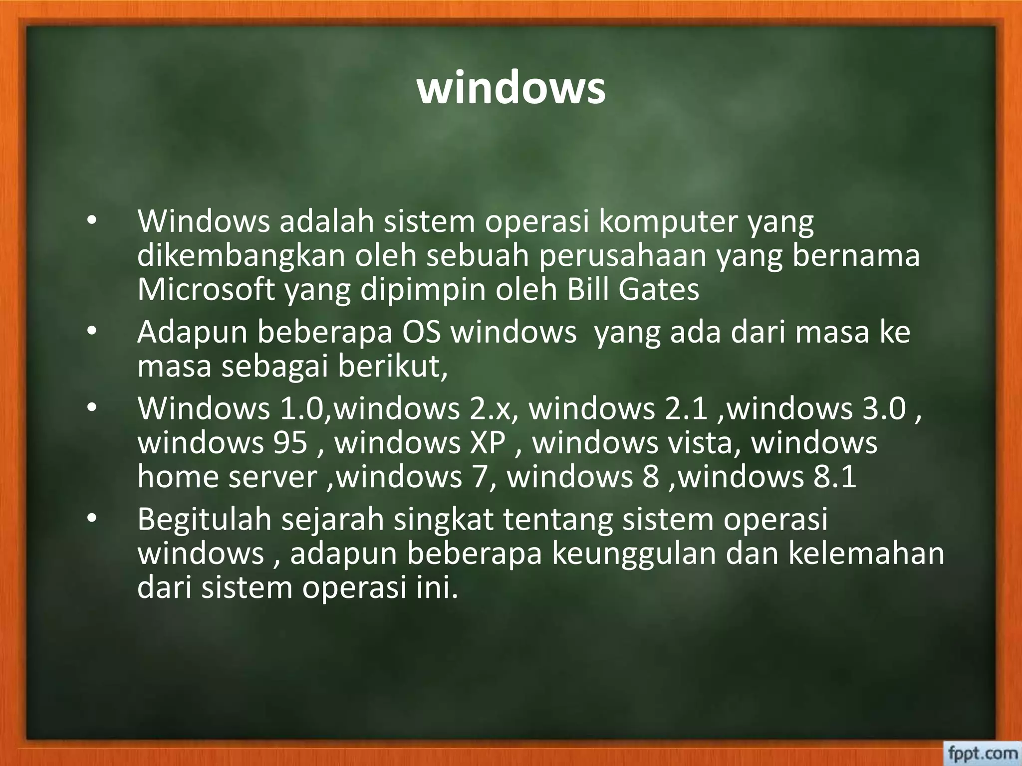 Perbandingan sistem operasi windows dan linux | PPT