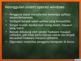 Perbandingan sistem operasi windows dan linux | PPTX
