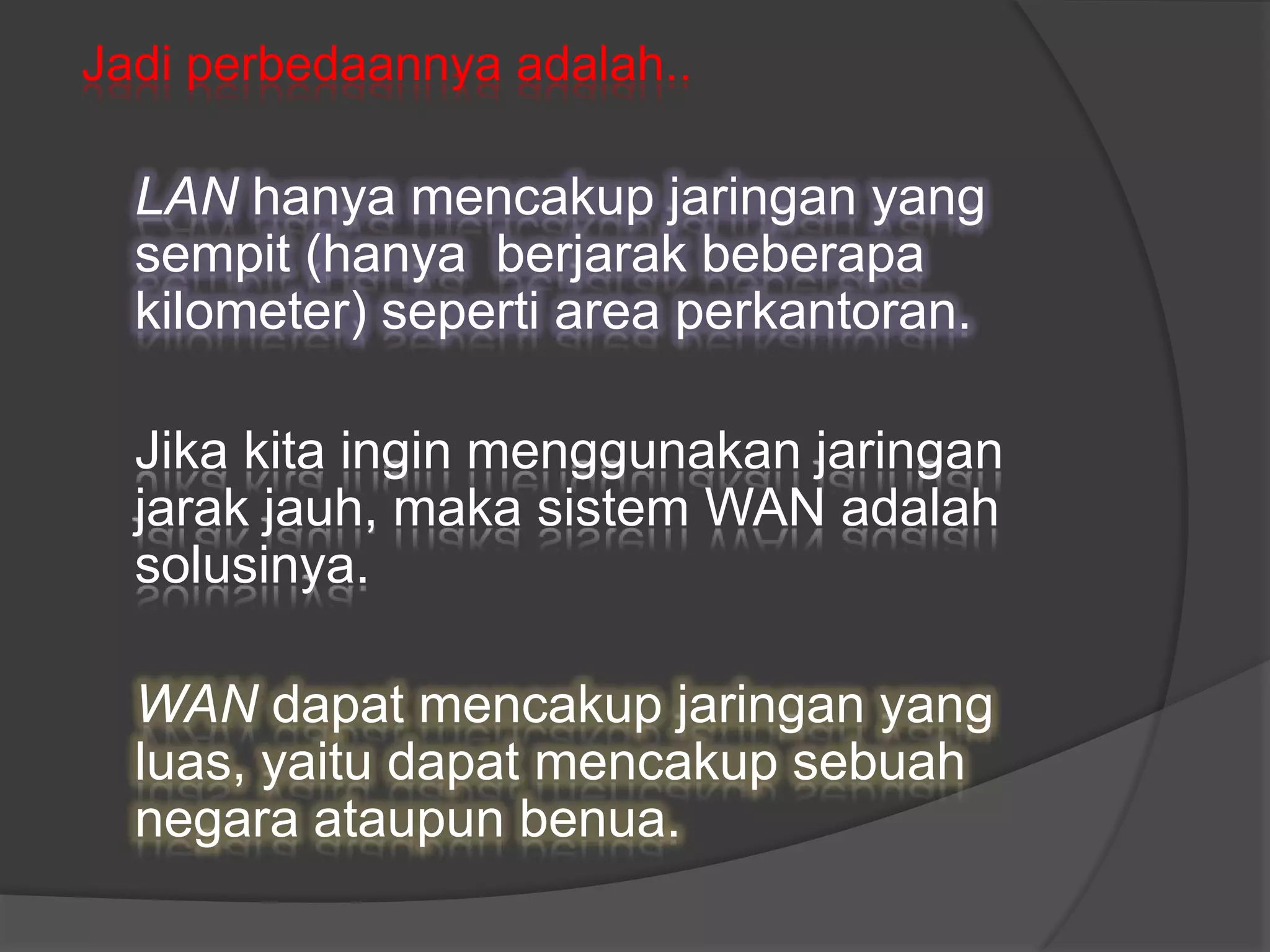 Perbedaan antara lan™ dan wan™ | PPTX