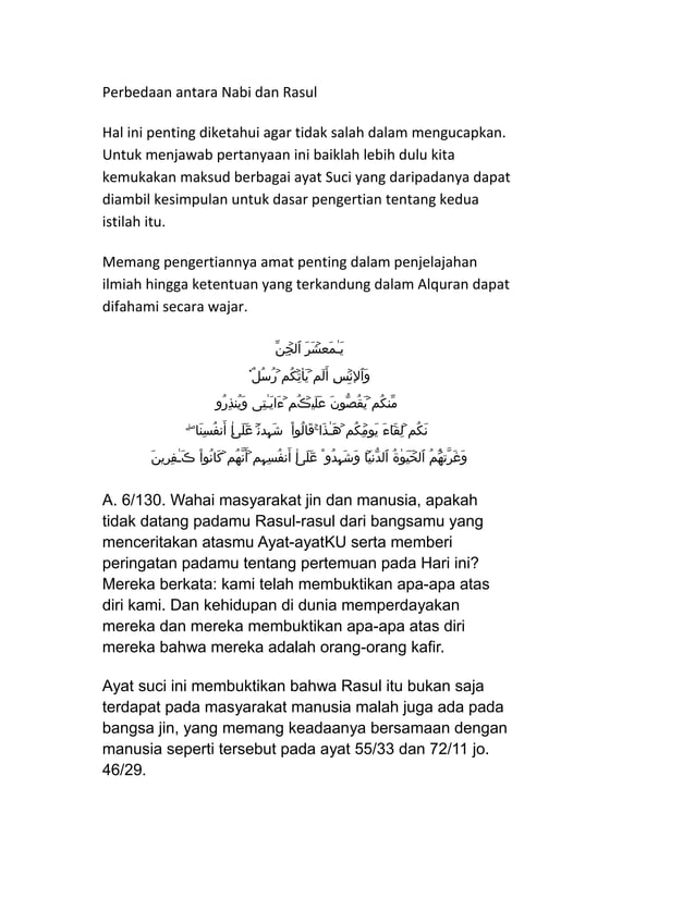 NABI DAN RASUL | RTF