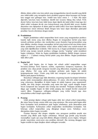 Perbedaan artikel penelitian dan non penelitian | DOCX