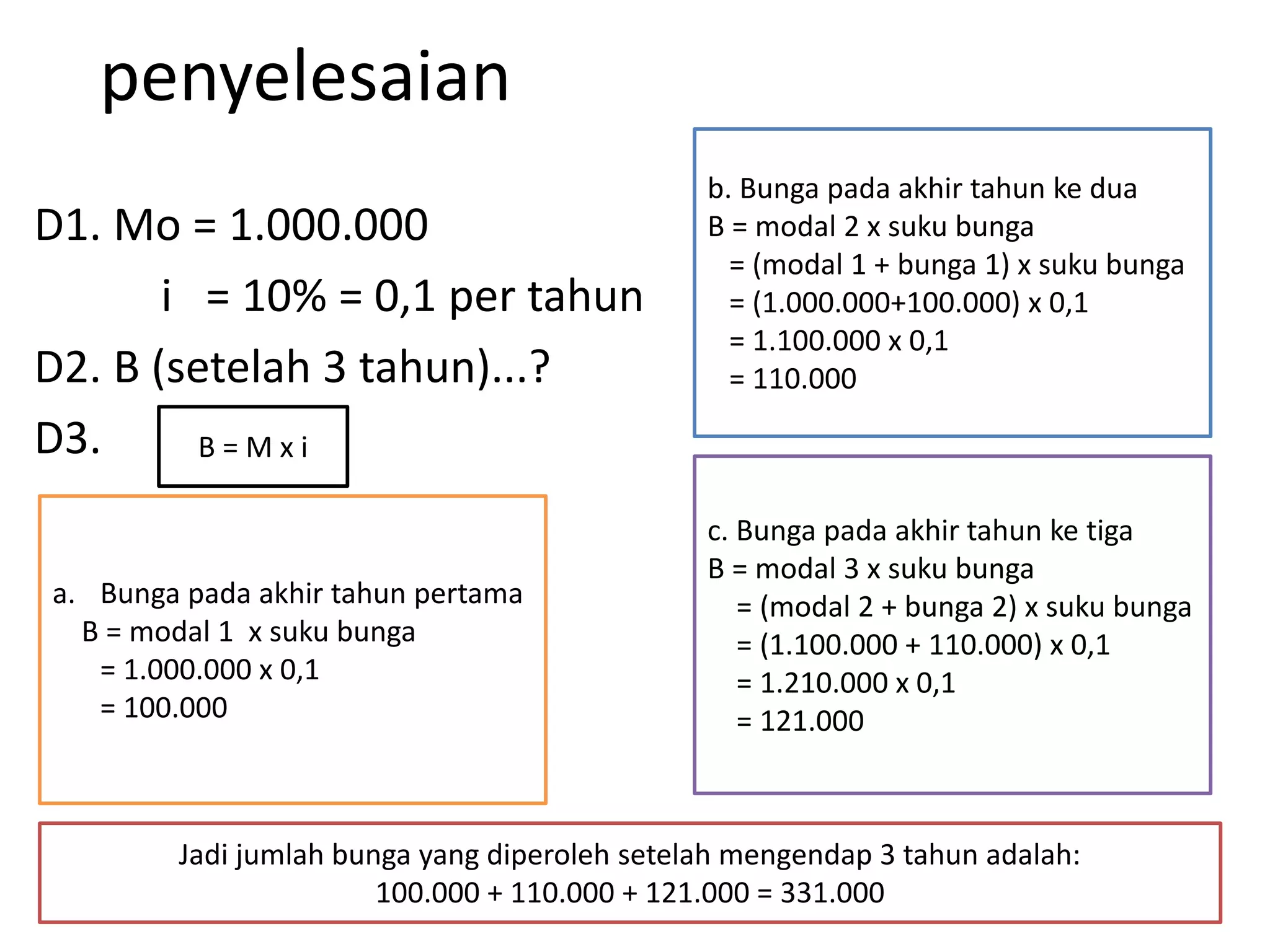 Perbedaan bunga tunggal dan bunga majemuk | PPTX