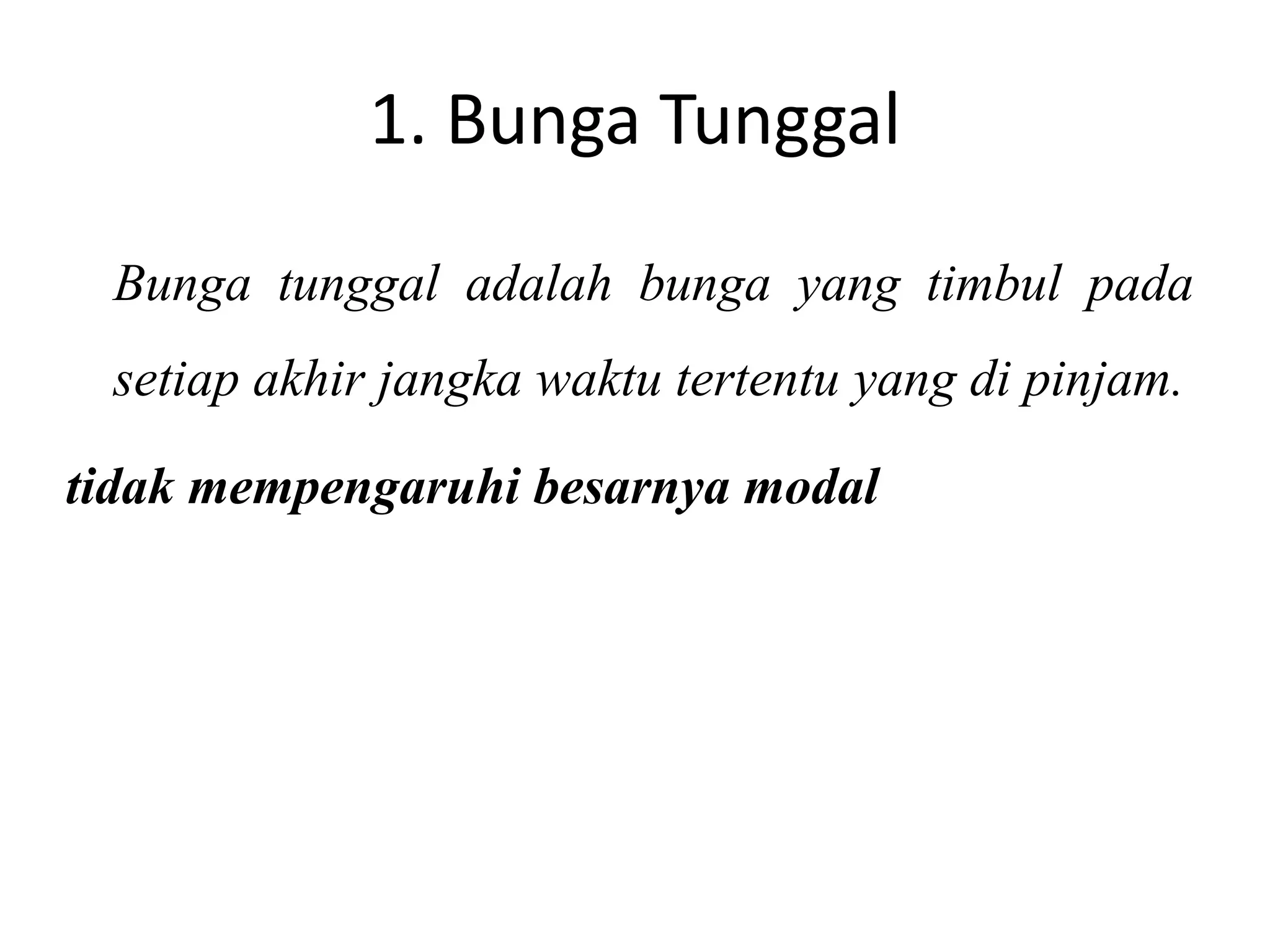 Perbedaan bunga tunggal dan bunga majemuk | PPTX