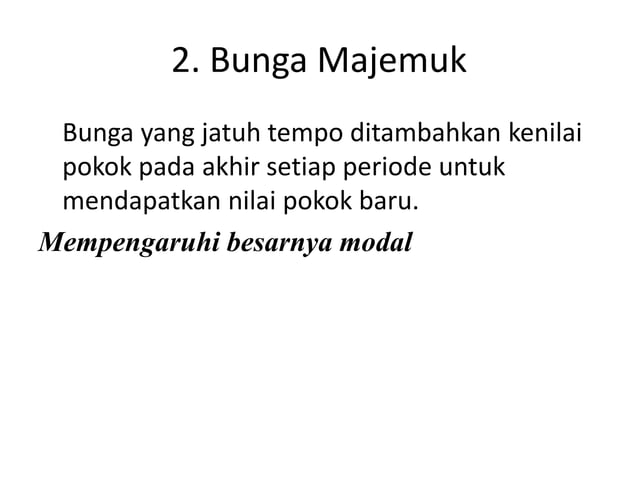 Perbedaan bunga tunggal dan bunga majemuk | PPTX