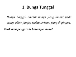 Perbedaan bunga tunggal dan bunga majemuk | PPTX
