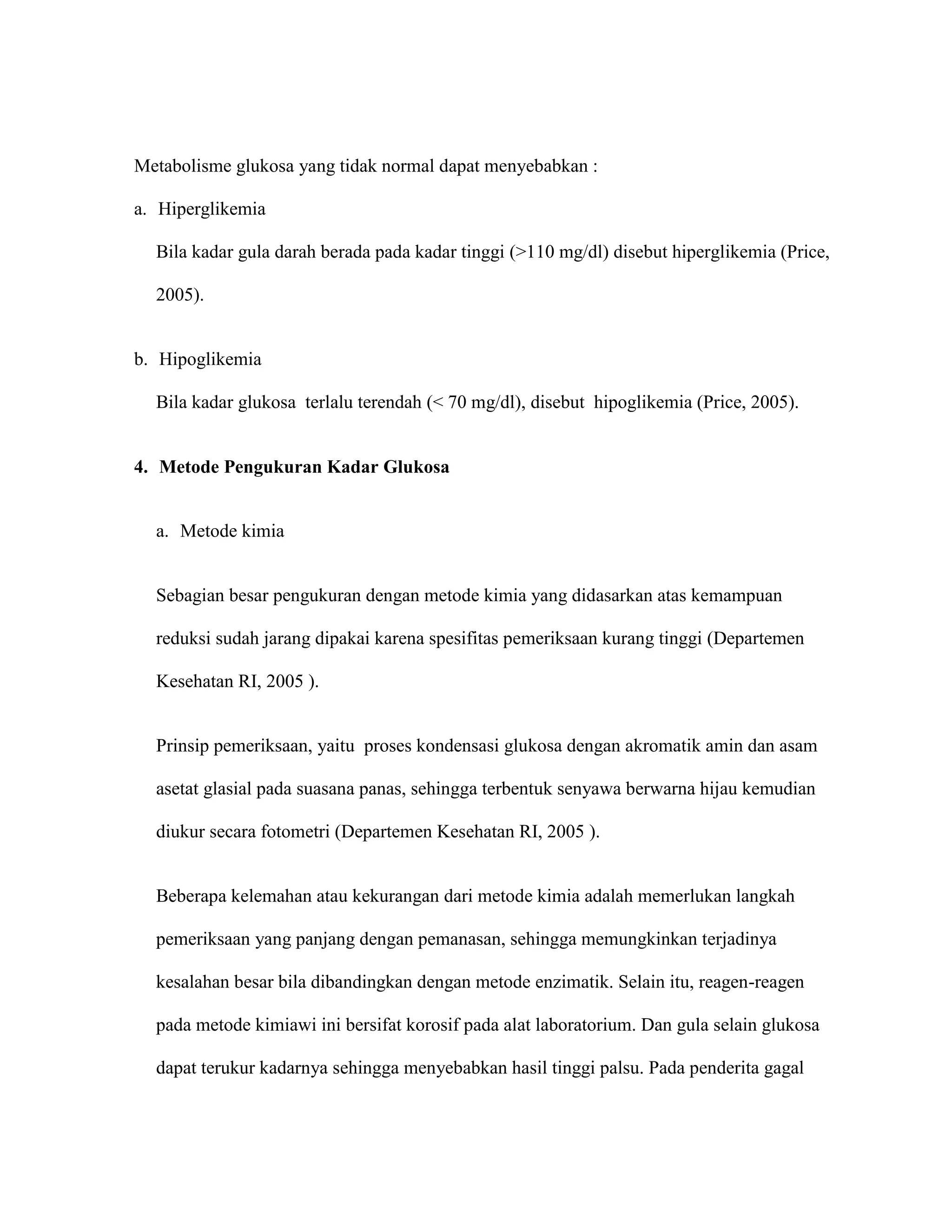 Perbedaan hasil pemeriksaan kadar glukosa dengan metode god | DOCX