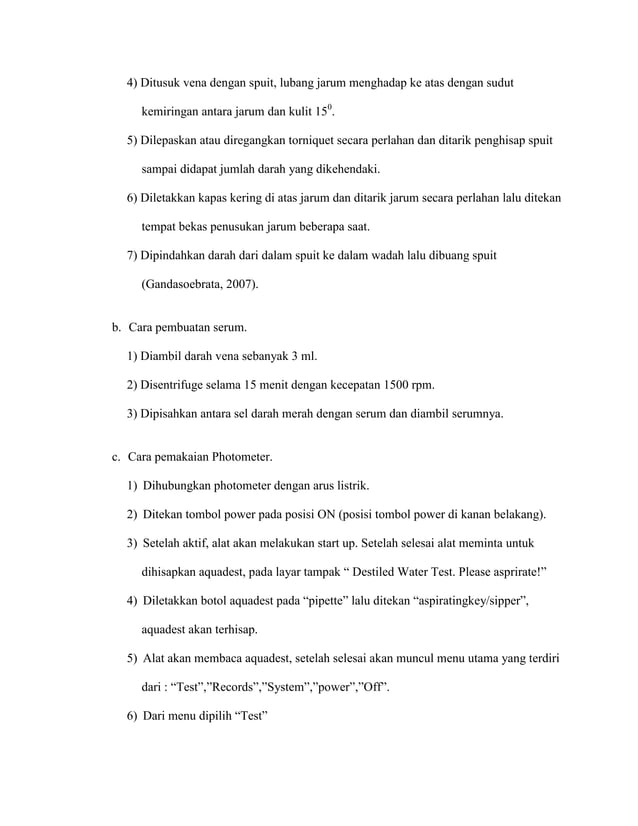 Perbedaan hasil pemeriksaan kadar glukosa dengan metode god | DOCX