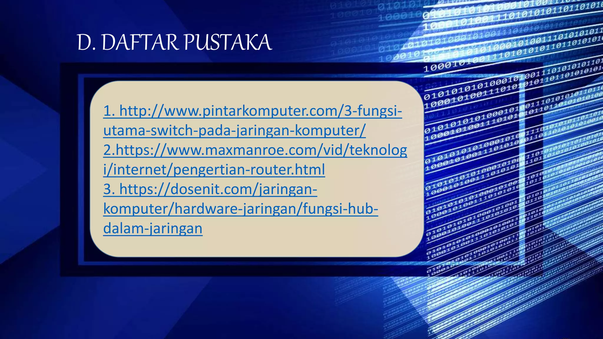Perbedaan hub,switch dan router | PPTX