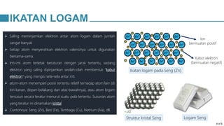 Perbedaan Ikatan Ionik, Ikatan Kovalen, dan Ikatan Logam | PPTX