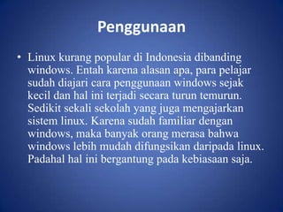 Perbedaan linux dan windows | PPT