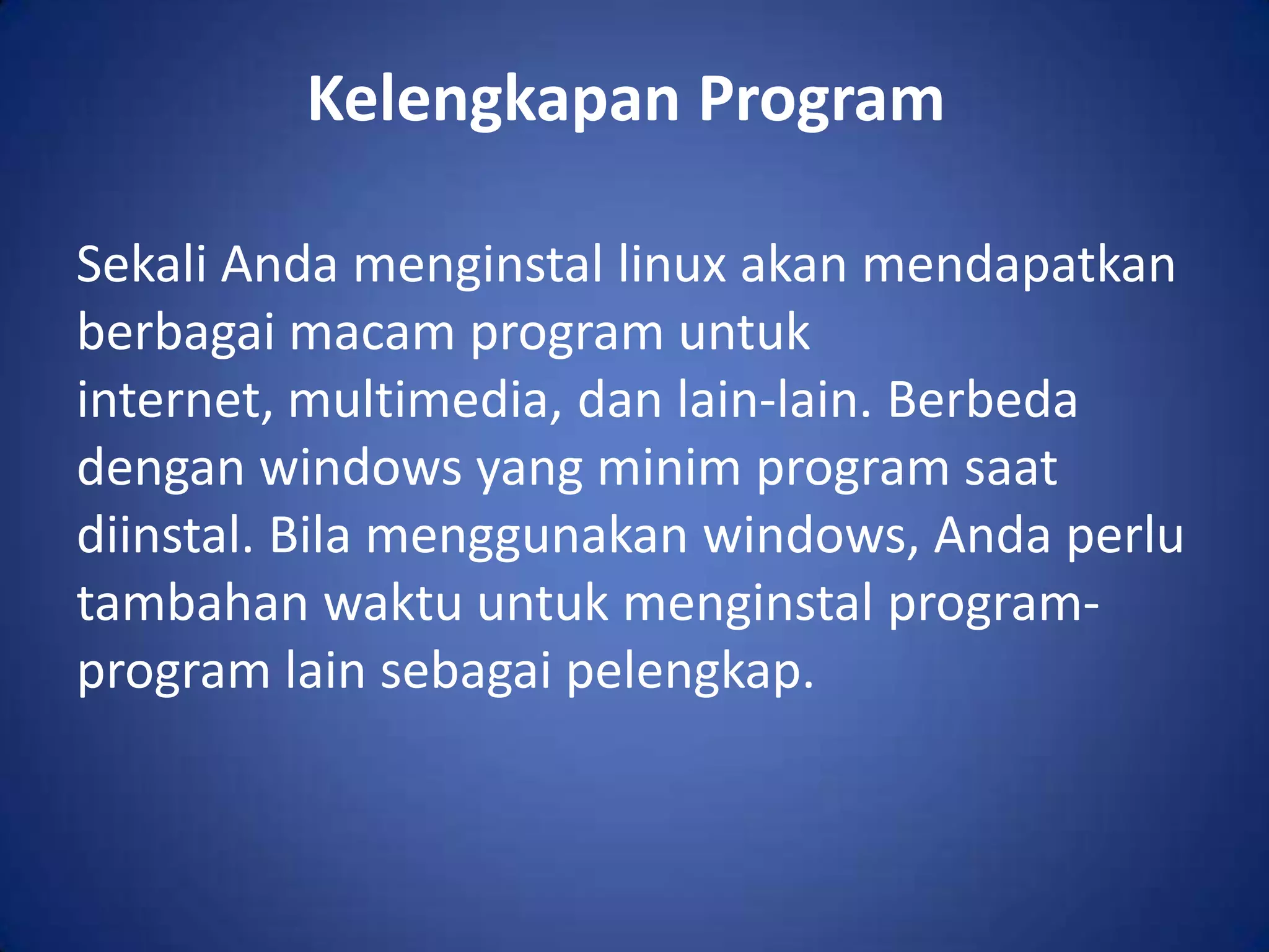 Perbedaan Linux dan Windows | PPTX