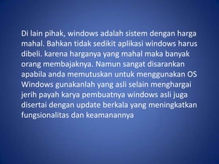Perbedaan Linux dan Windows | PPT