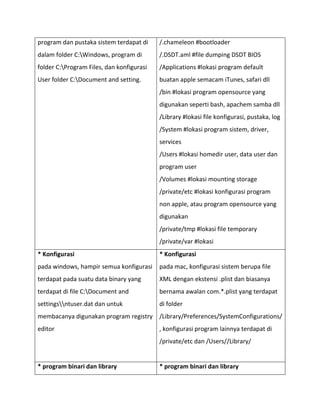 Perbedaan macintosh dengan windows | PDF