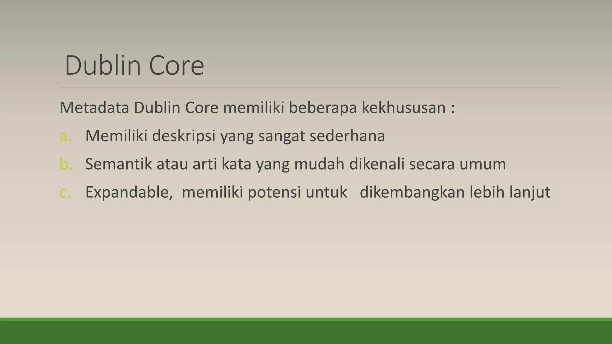Perbedaan marc dan dublin core sebagai pangkalan data | PPTX