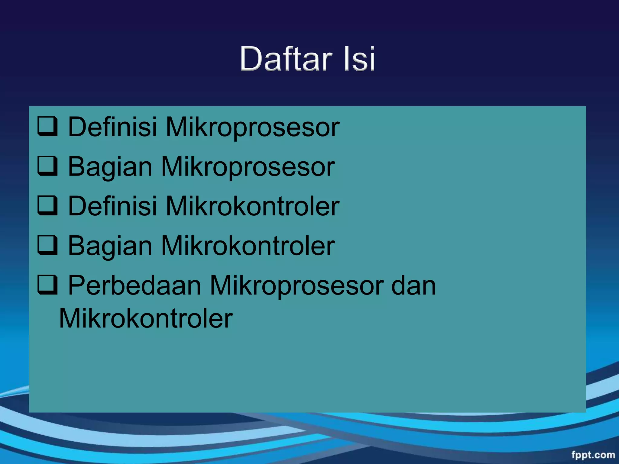 Perbedaan mikroprosesor & mikrokontroler | PPTX
