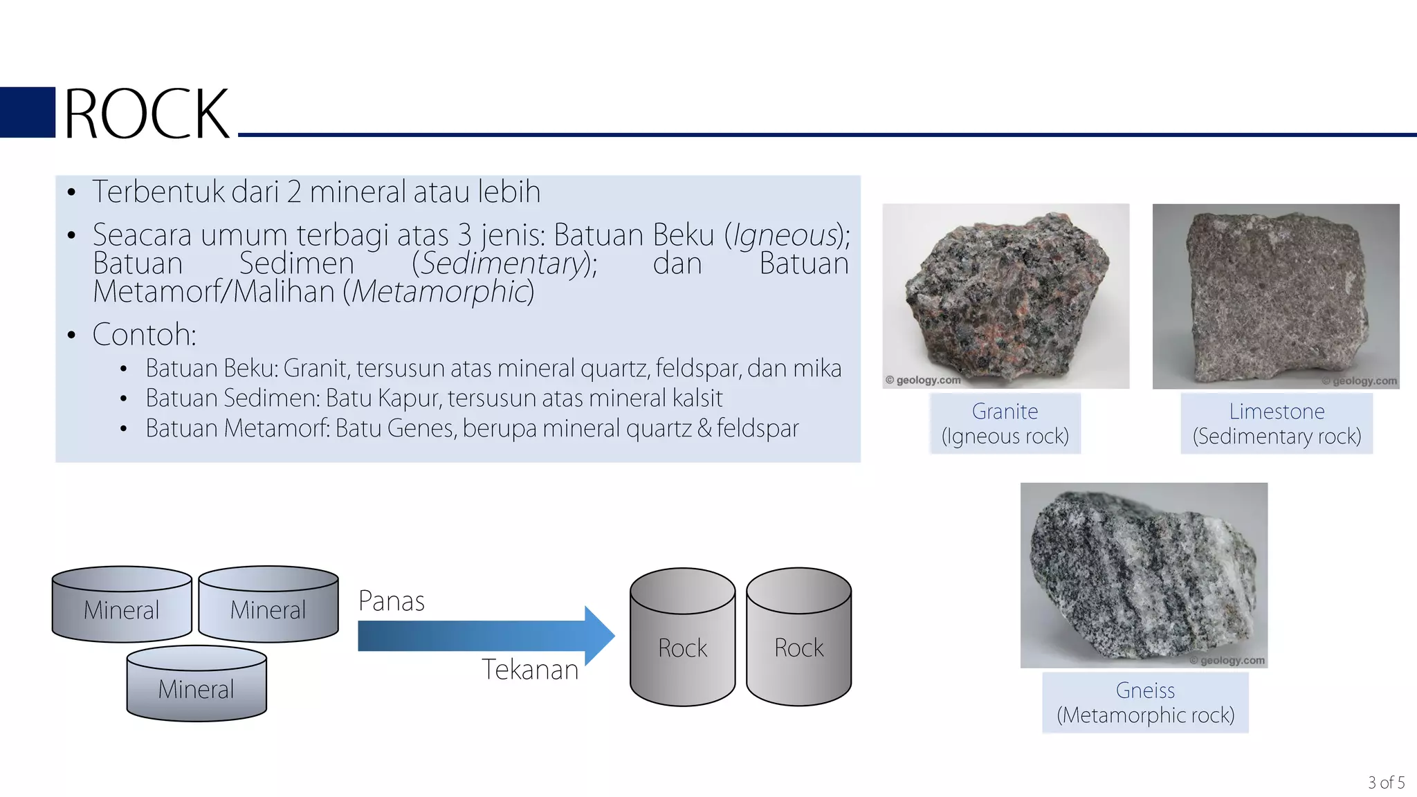 Perbedaan Mineral, Rock (Batuan), dan Ore (Bijih) | PDF