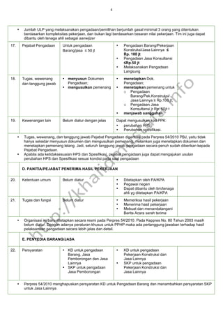 Perbedaan perpre54 2010-dan_keppres80-2003 | PDF