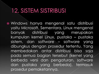 Perbedaan & persamaan linux & windows | PPTX
