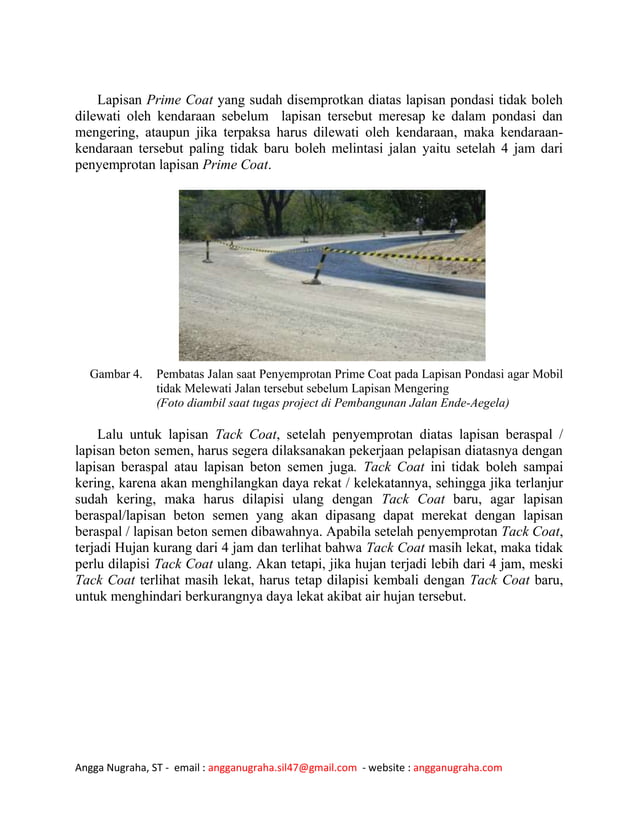 Perbedaan prime coat dan tack coat pada pekerjaan konstruksi jalan | PDF