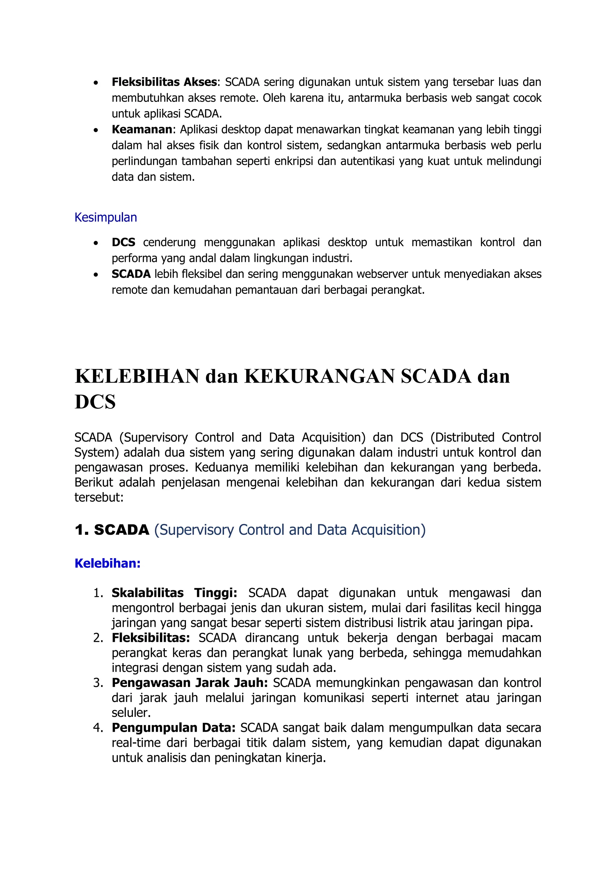 Perbedaan SCADA (Supervisory Control and Data Acquisition) dan DCS (Distributed Control System ...