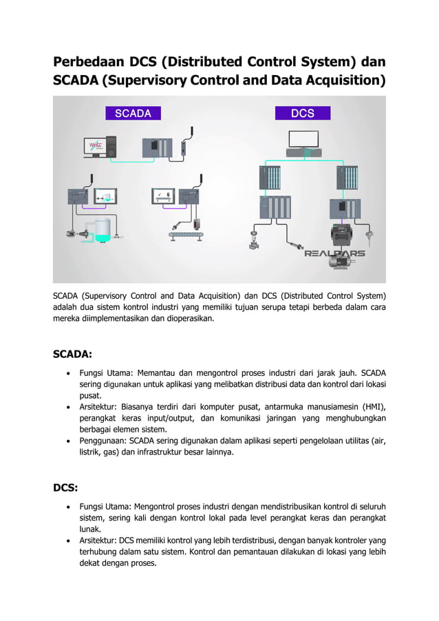 Perbedaan SCADA (Supervisory Control and Data Acquisition) dan DCS ...