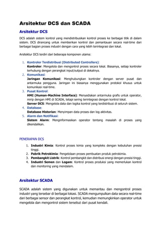 Perbedaan SCADA (Supervisory Control and Data Acquisition) dan DCS (Distributed Control System ...