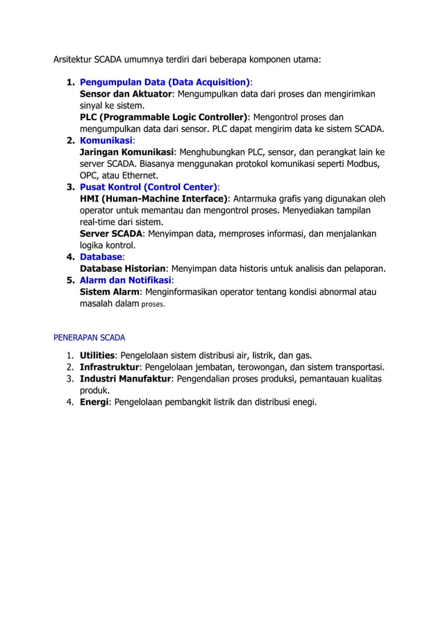 Perbedaan SCADA (Supervisory Control and Data Acquisition) dan DCS (Distributed Control System ...