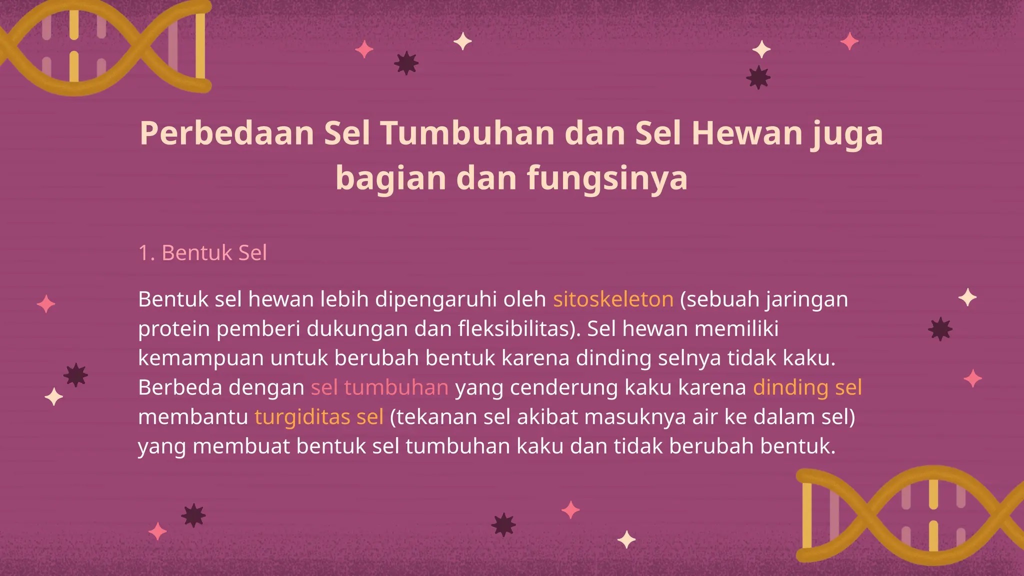 Perbedaan Sel Tumbuhan dan Sel Hewan beserta bagian-bagiannya dan ...