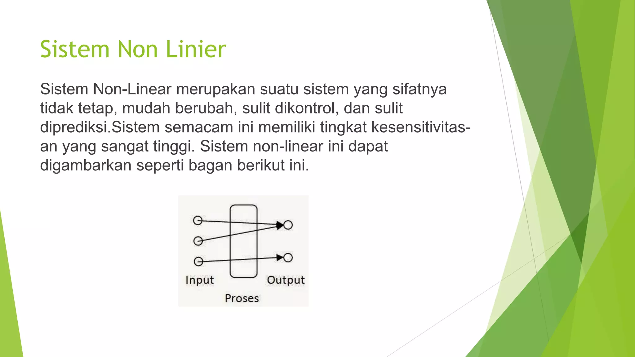 Perbedaan sistem linier dan non linier | PPTX