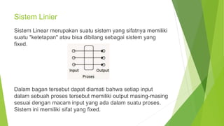 Perbedaan sistem linier dan non linier | PPTX