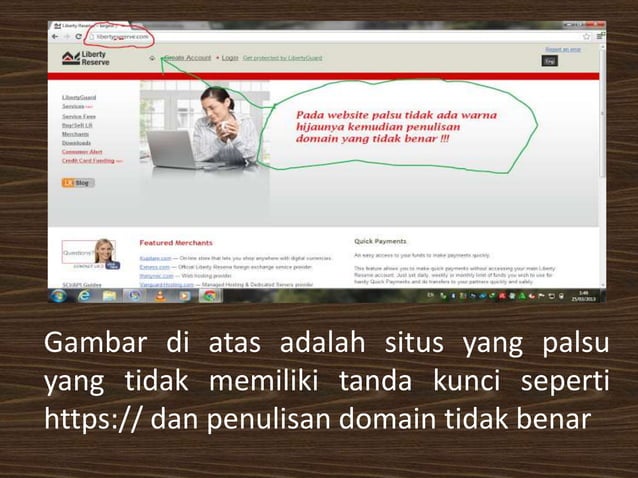 Perbedaan situs palsu dan asli | PPT