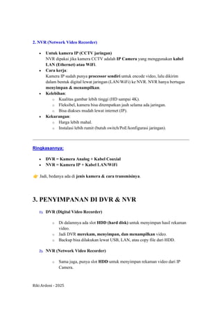 Perbedaan Teknologi DVR dan NVR serta Analisis Komparatif Sistem CCTV ...