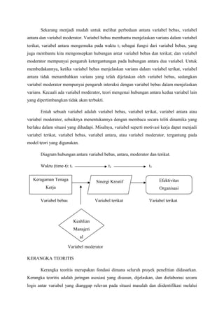 Perbedaan variabel bebas dan variabel moderating | PDF