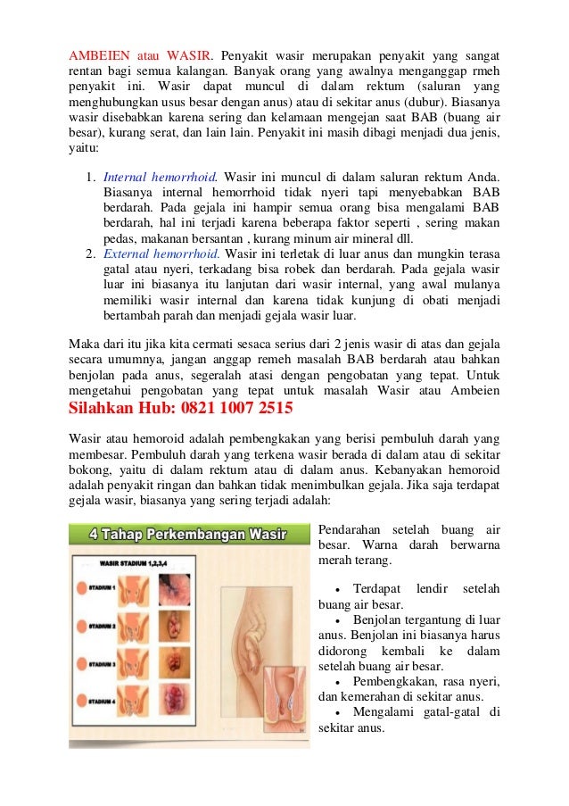 Perbedaan wasir dan ambeien