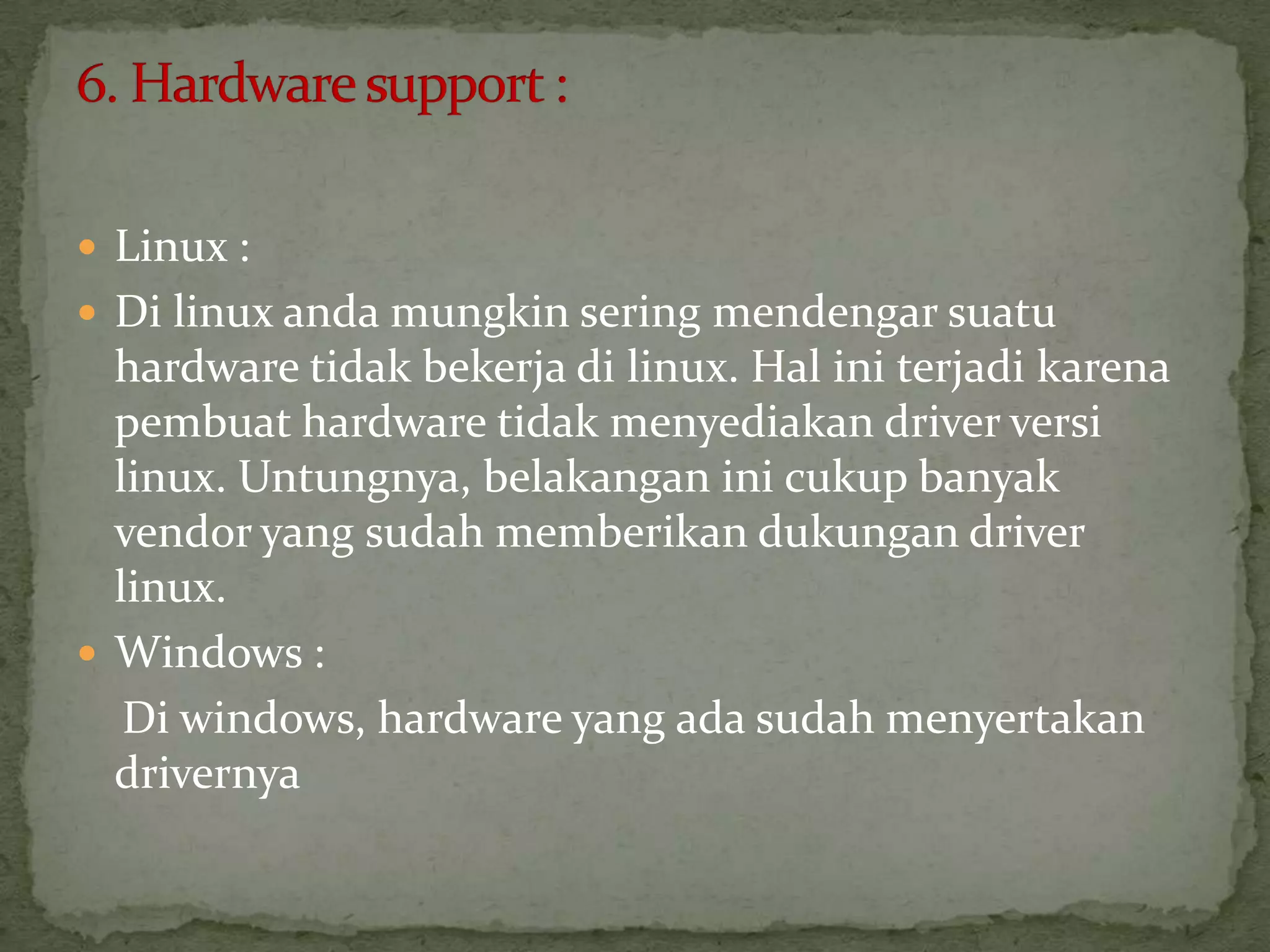 Perbedaan windows dan linux | PPTX