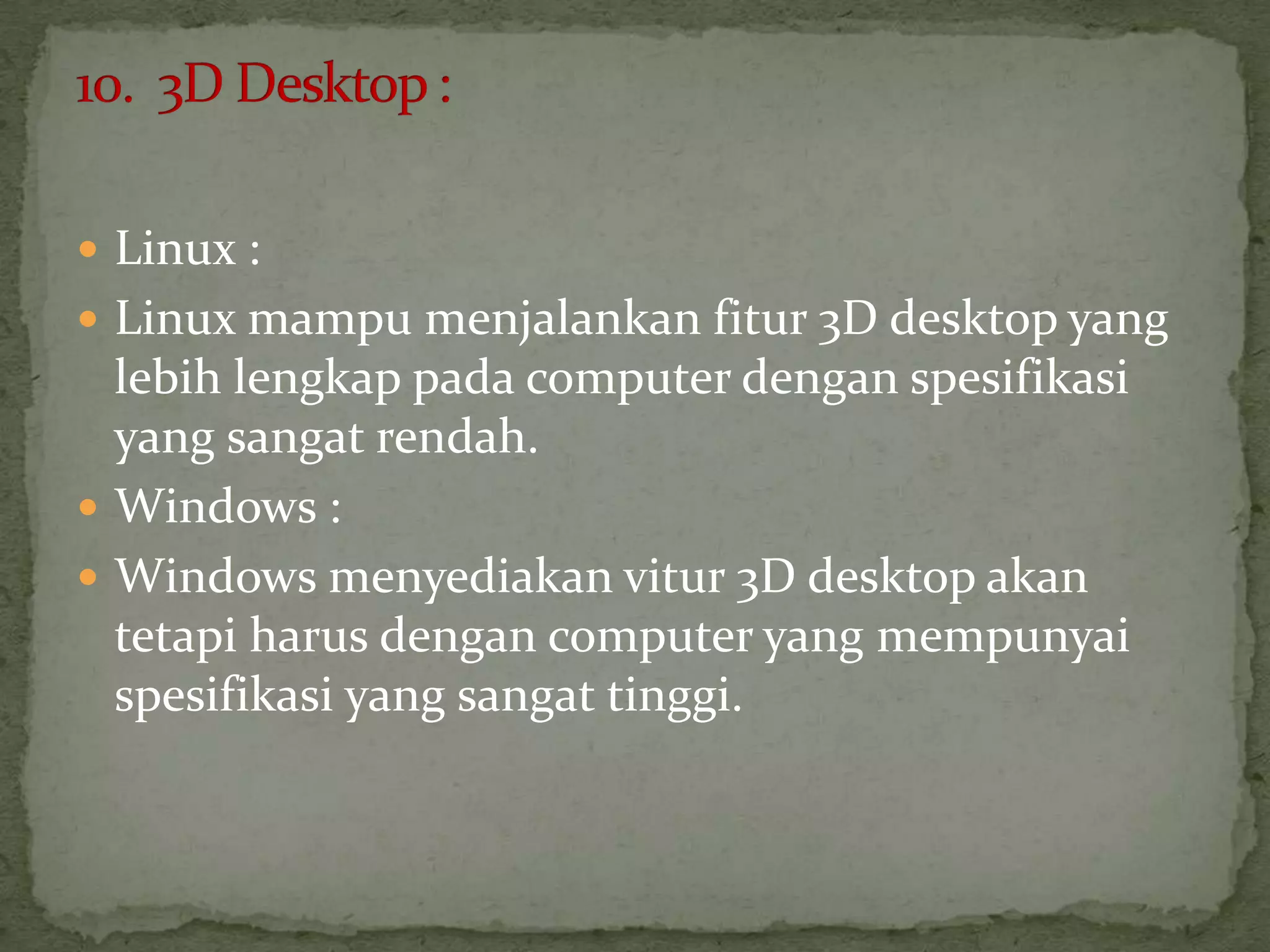 Perbedaan windows dan linux | PPTX