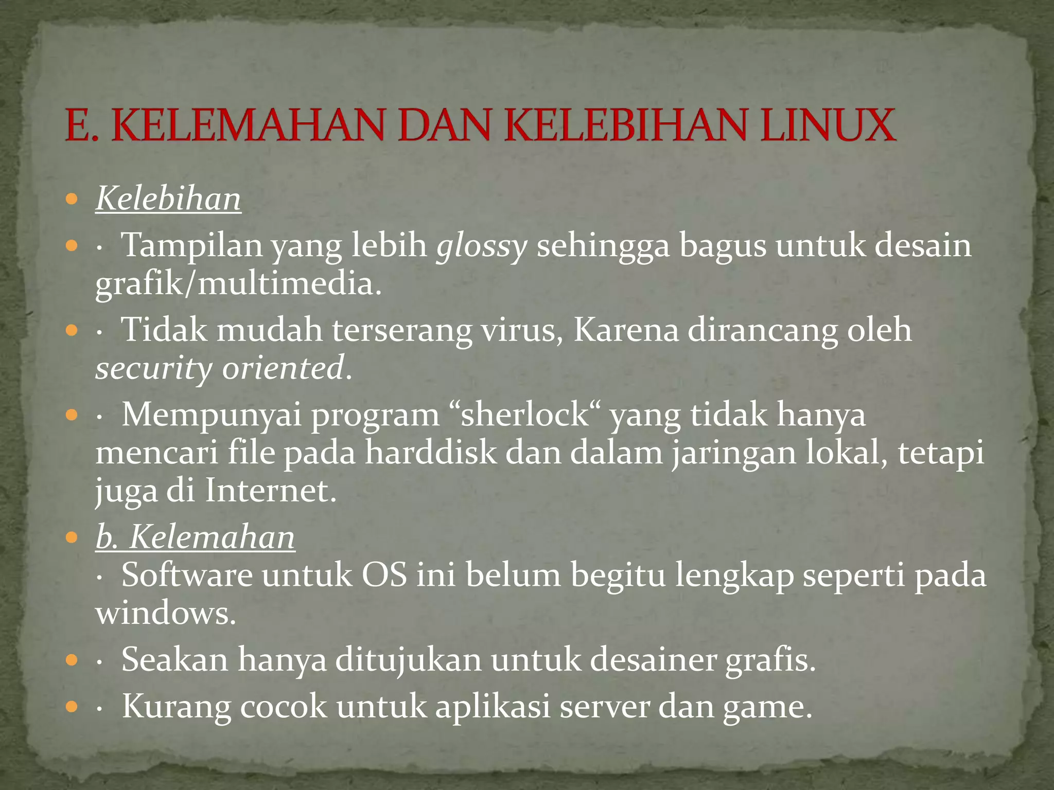 Perbedaan windows dan linux | PPTX