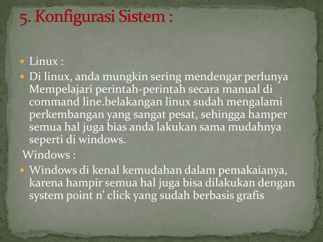Perbedaan windows dan linux | PPTX
