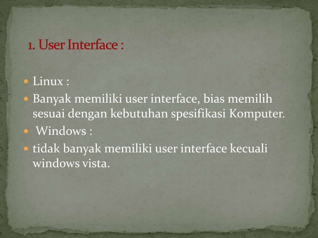 Perbedaan windows dan linux | PPTX