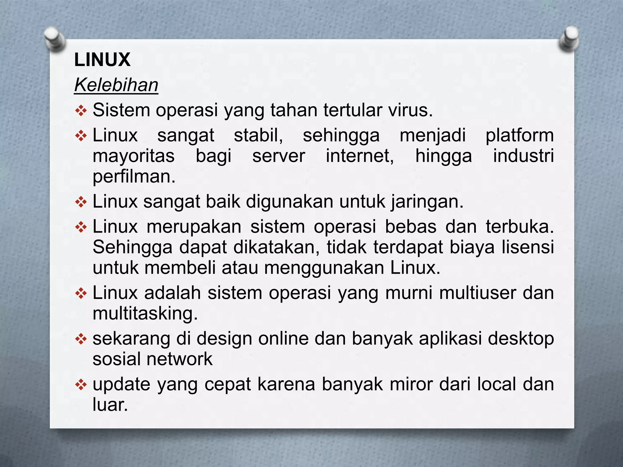Perbedaan windows dan linux | PPT