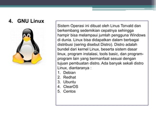 Perbedan jenis so open dan close source | PPT
