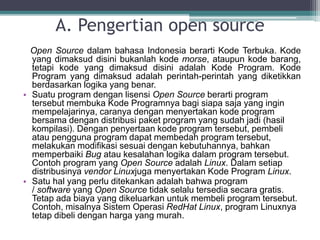 Perbedan jenis so open dan close source | PPT