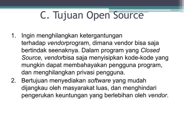 Perbedan jenis so open dan close source | PPT