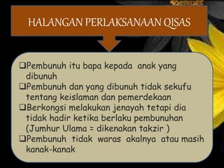 Perbezaan antara pelaksanaan qisas dan penguguran qisas | PPTX