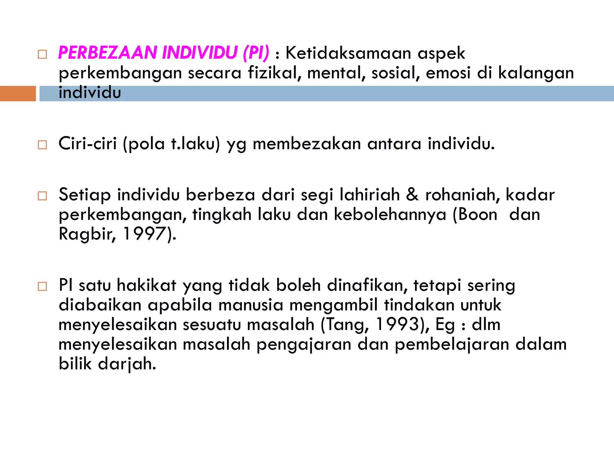 Perbezaan individu | PDF