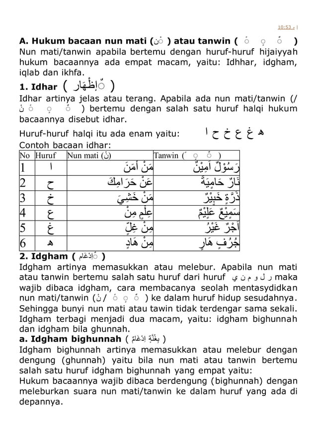Perbezaan nun mati dan mim mati | PDF