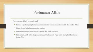 Perbuatan allah dan perbuatan hamba | PPTX