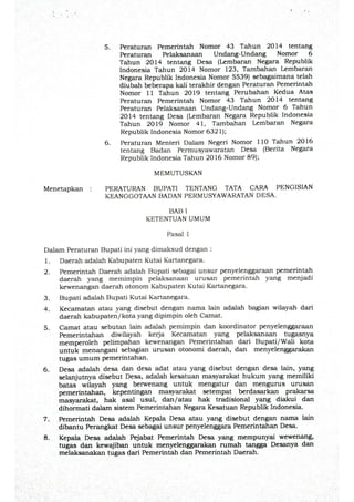 Perbup No.64 Tahun 2019 Tentang BPD | PDF