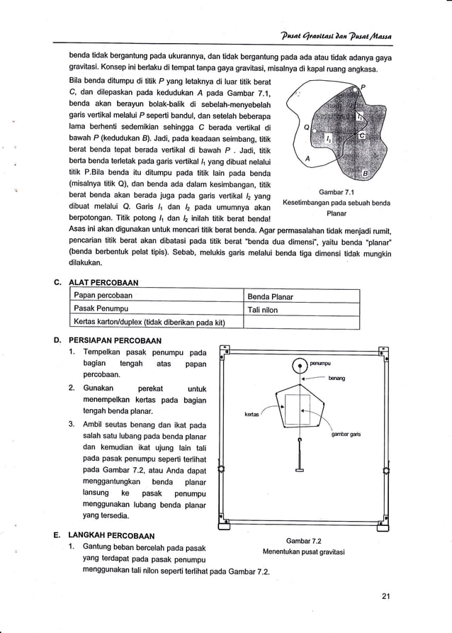 Perc. 7 pusat gravitasi dan pusat massa | PDF