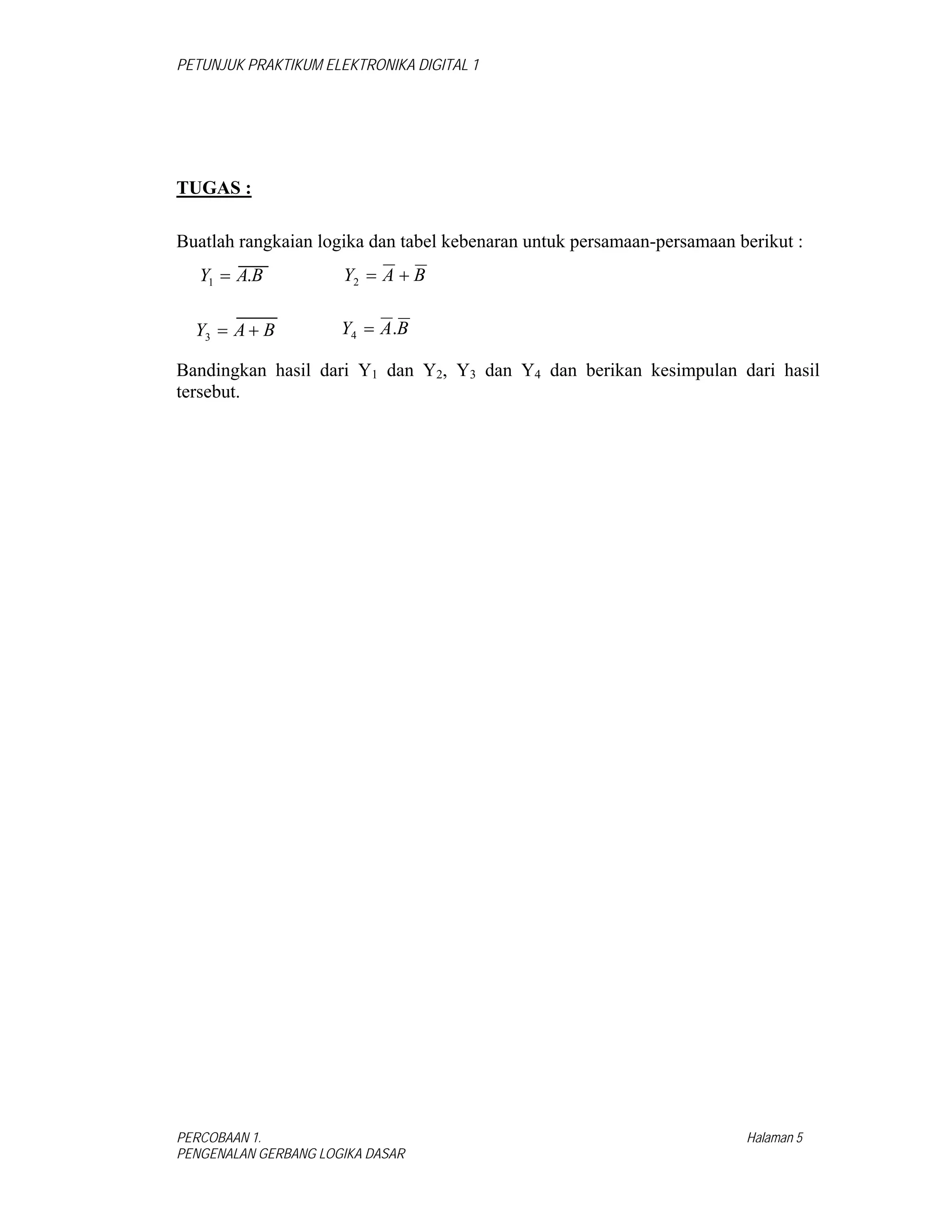 Perc1 gerbang logika dasar1 | PDF
